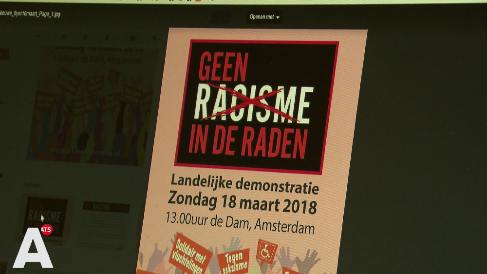 Organisatoren veranderen slogan 'anti-FvD-demonstratie' na kritiek - AT5
