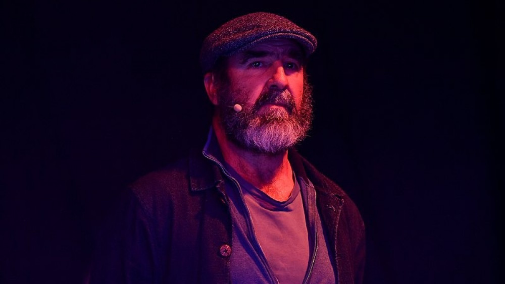 Football icon Eric Cantona performs as a singer in the Meervaart ...